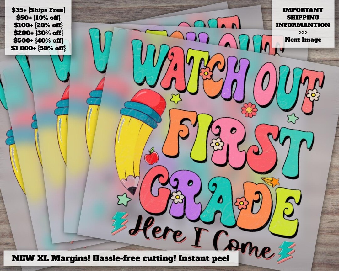 First Grade Here I Come Shirt Design, Hello 1st Grade, Back to School ...