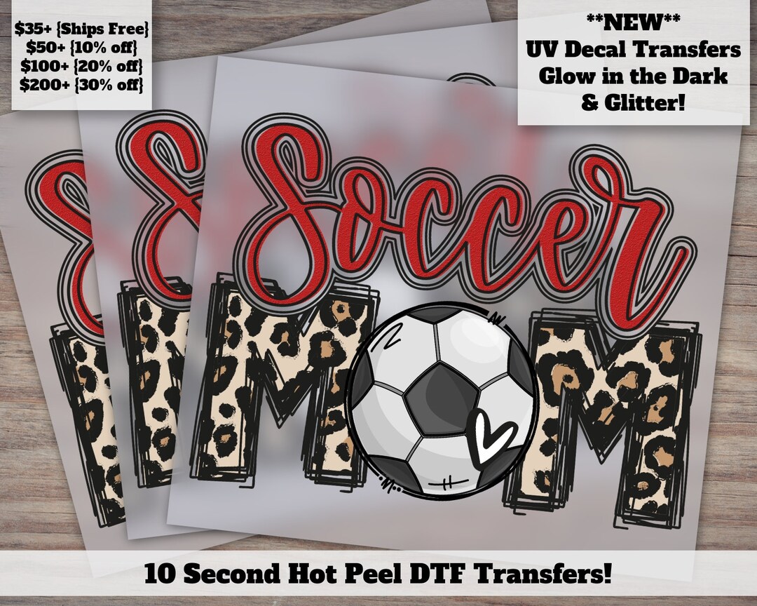 Custom Soccer Mom Red DTF Print Transfer Ready to Press - Etsy