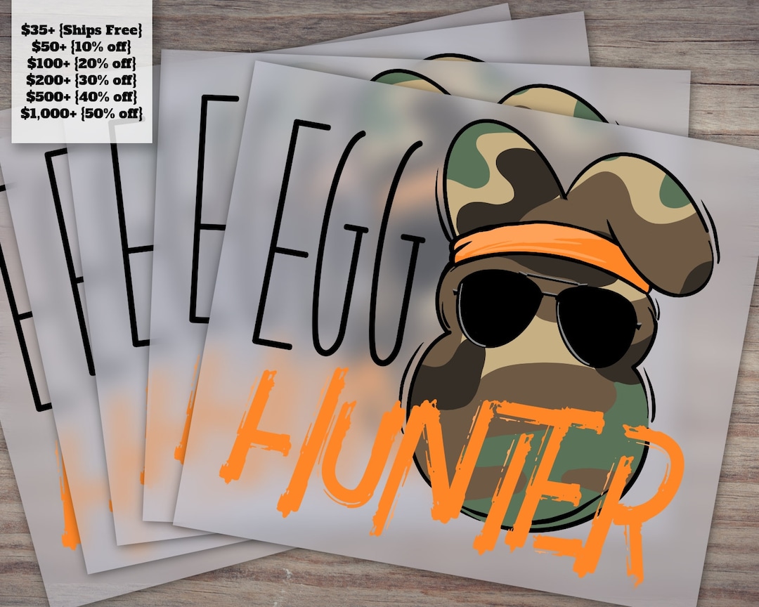 Easter Dtf Designs for Boys Heat Transfer Ready Egg Hunter , Bunny Dtf ...