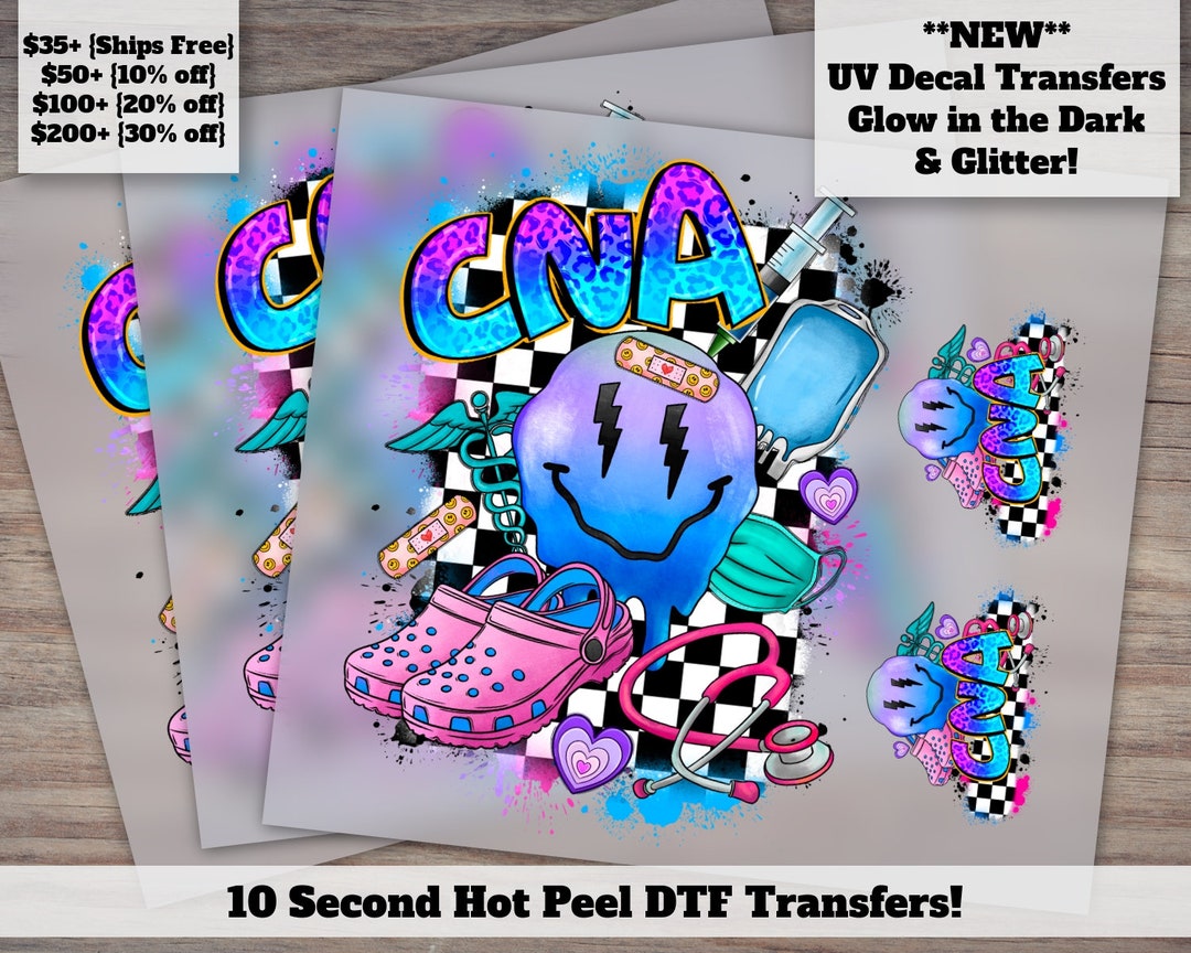 CNA Certified Nursing Assistant Smiley Face Design, Ready to Press ...