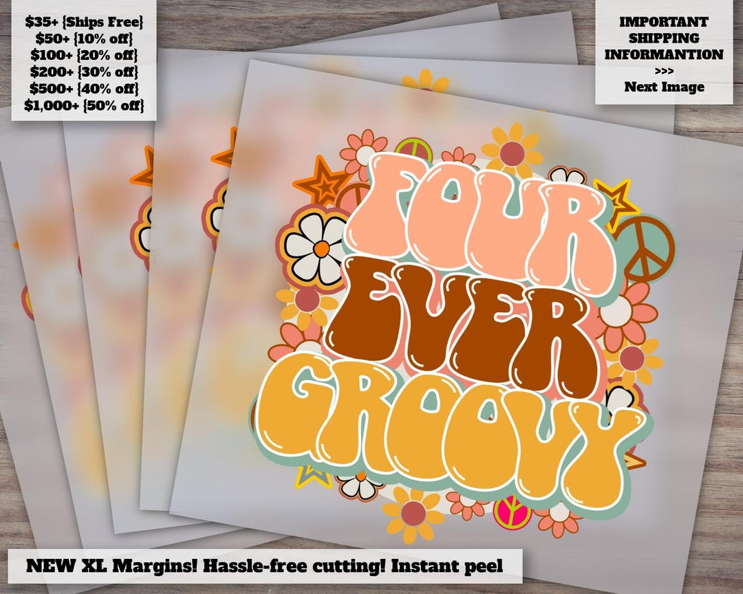 Retro Birthday Groovy Design for Heat Transfer, DTF, Ready to Press ...