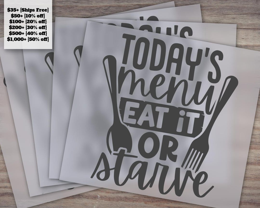 Commercial Use Funny Kitchen Design Heat Transfer Ready, DTF Comical ...