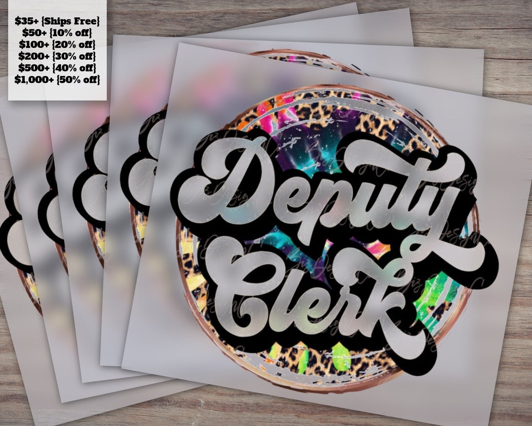 Leopard Deputy Clerk Vintage Design for T-shirts and Sweatshirts, Ready ...