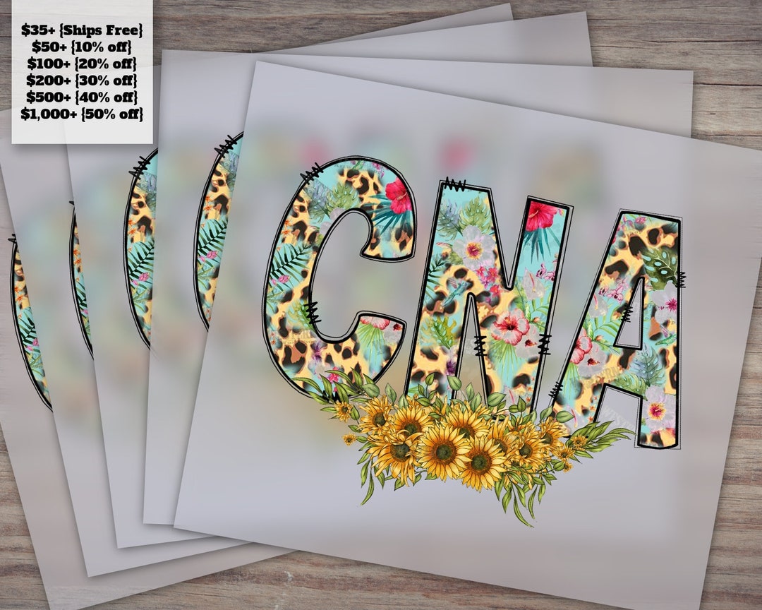 Certified Nursing Assistant Leopard and Floral Design, CNA With ...