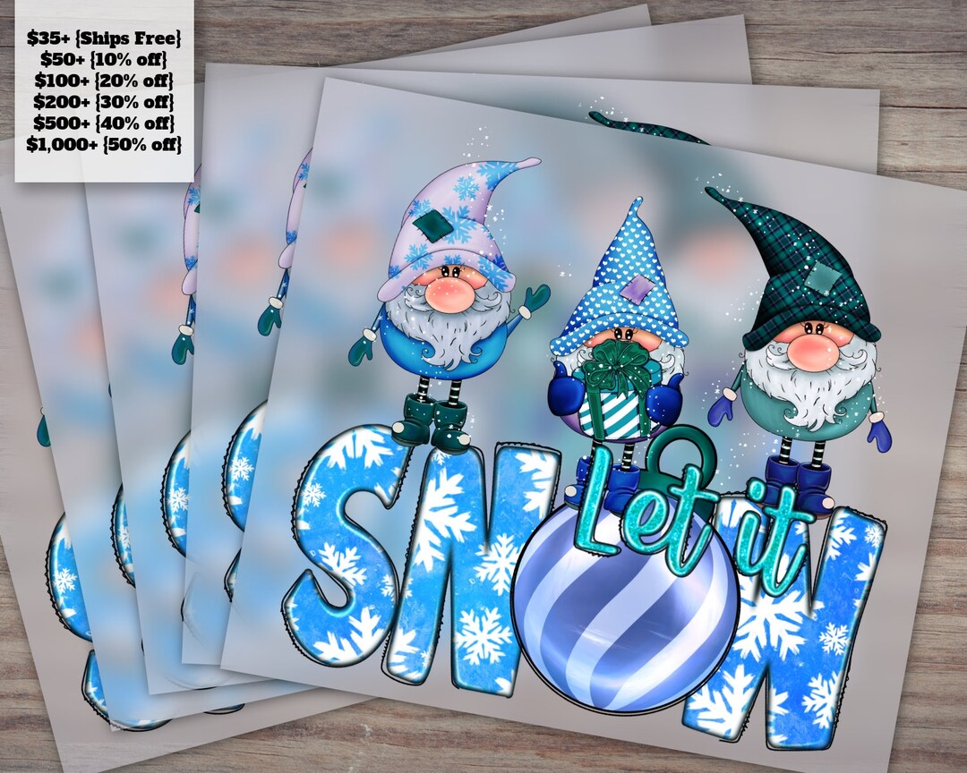 Snow-themed Christmas Design, Western Style Ready to Press, Heat ...