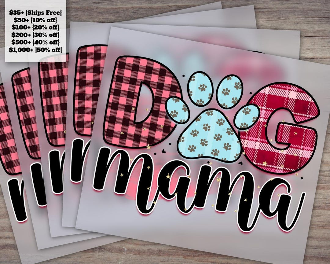 Dog Mama Graphic Design Perfect for Heat Transfer, DTF Ready to Press ...