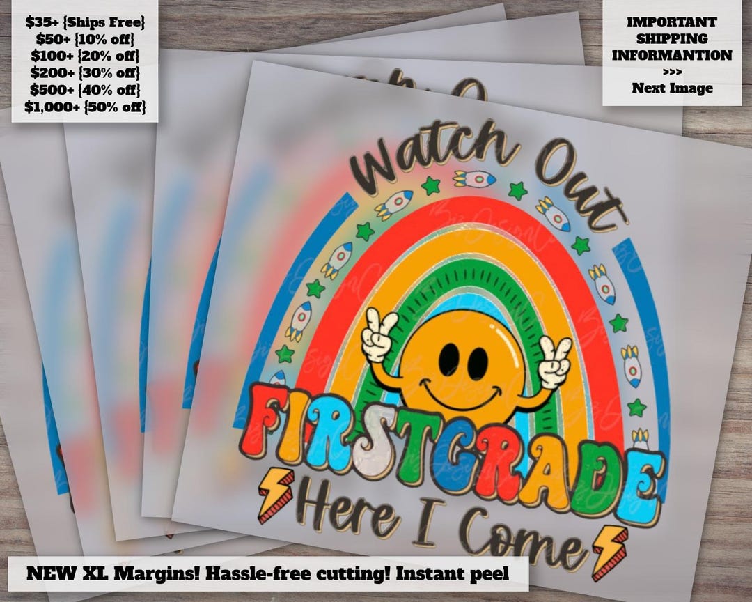 First Grade Here I Come Shirt Design, 1st Grade Crew Sublimation, Kids ...
