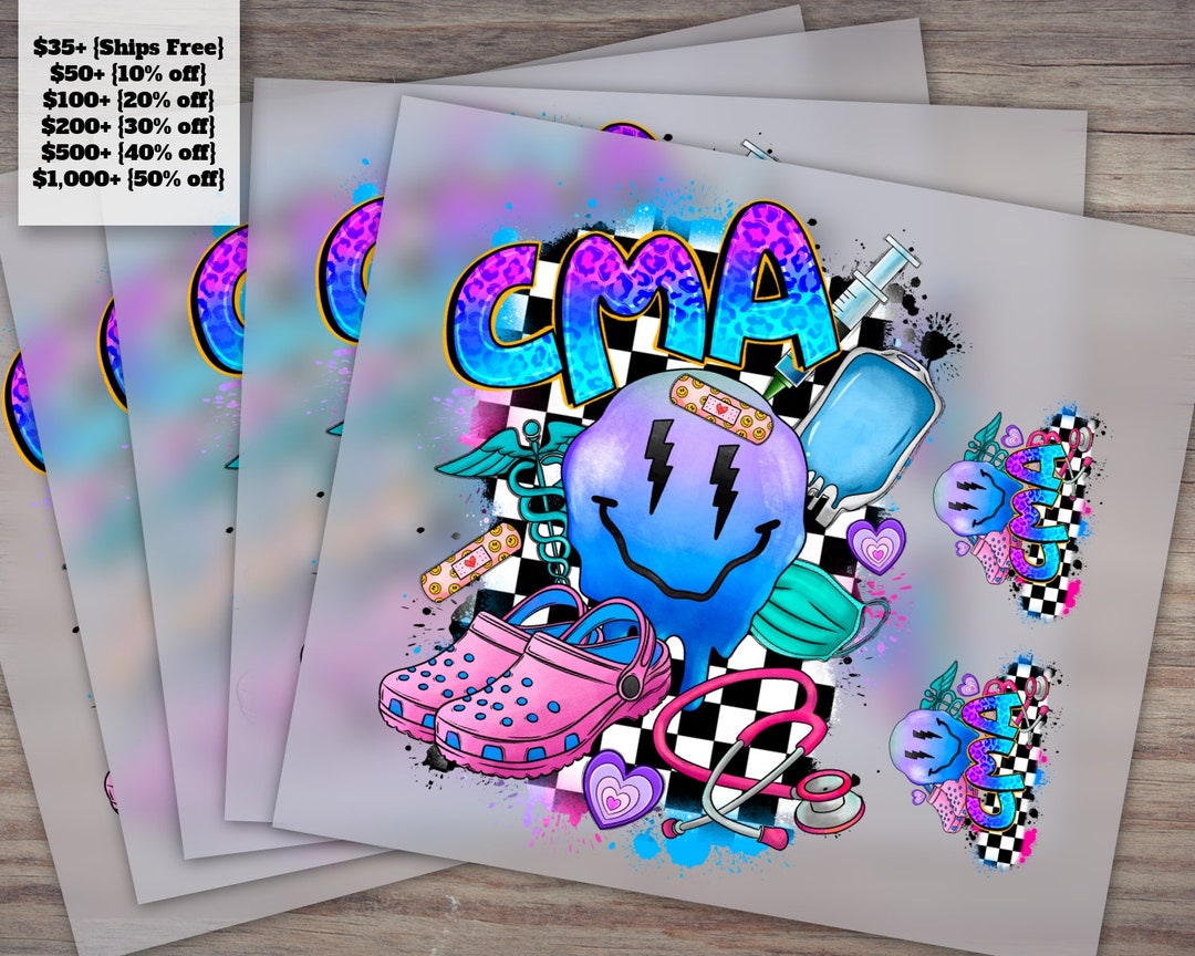 Certified Medical Assistant Smiley Face Design, Nurse Life Heat ...