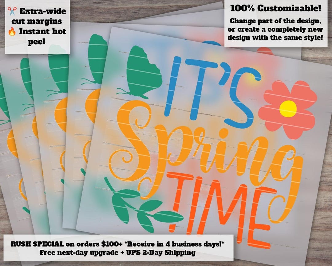 Spring DTF Cut File | Commercial Use | Easter Heat Transfer Art | Ready ...