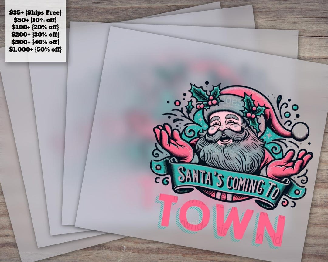 Jolly Santa Claus Christmas Design Festive Heat Transfer Merry ...