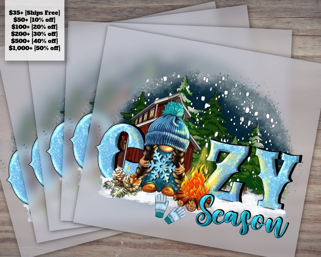 Winter Gnome Heat Transfer Design, Ready-to-press Cozy Season DTF ...