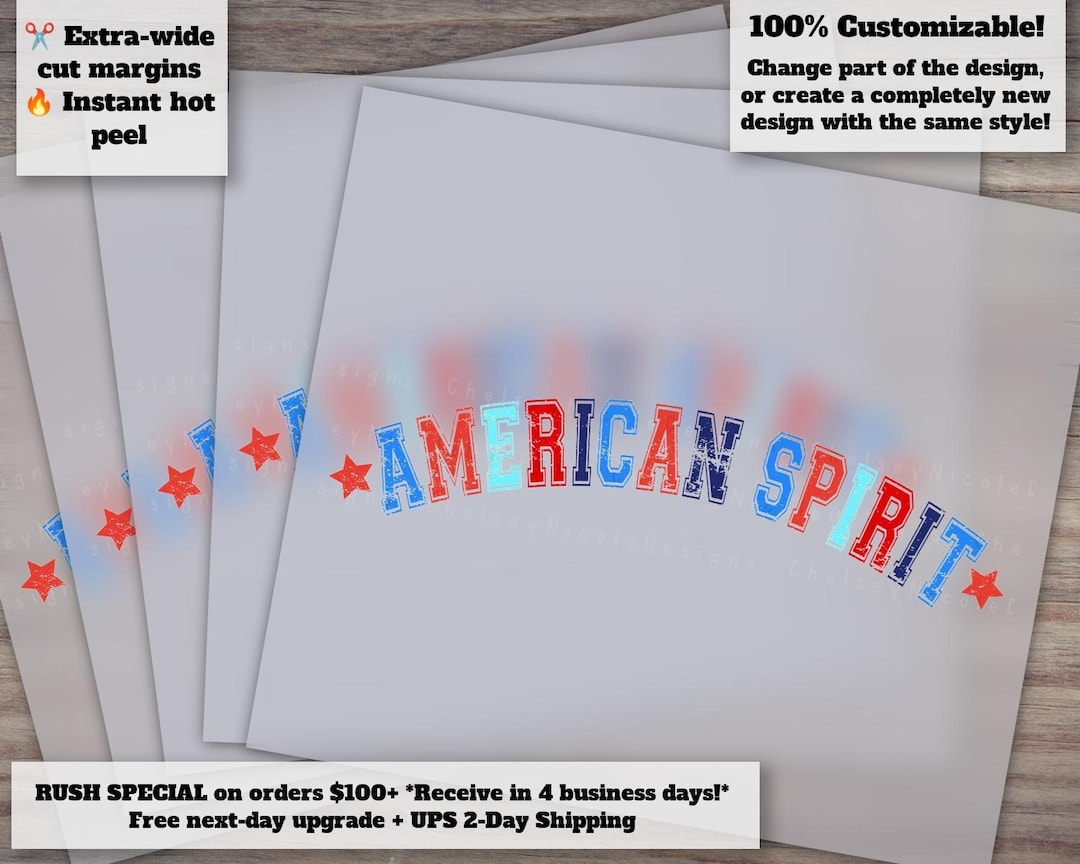 USA Spirit | Varsity Patriotic Designs | Fourth of July Stickers | T ...