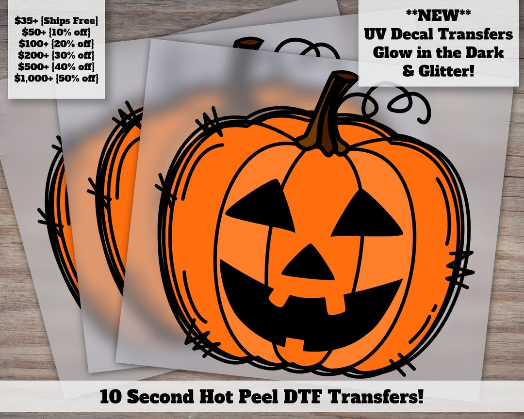 Hand Drawn Pumpkin Face for Halloween Boy Kid Fall Design for Heat ...