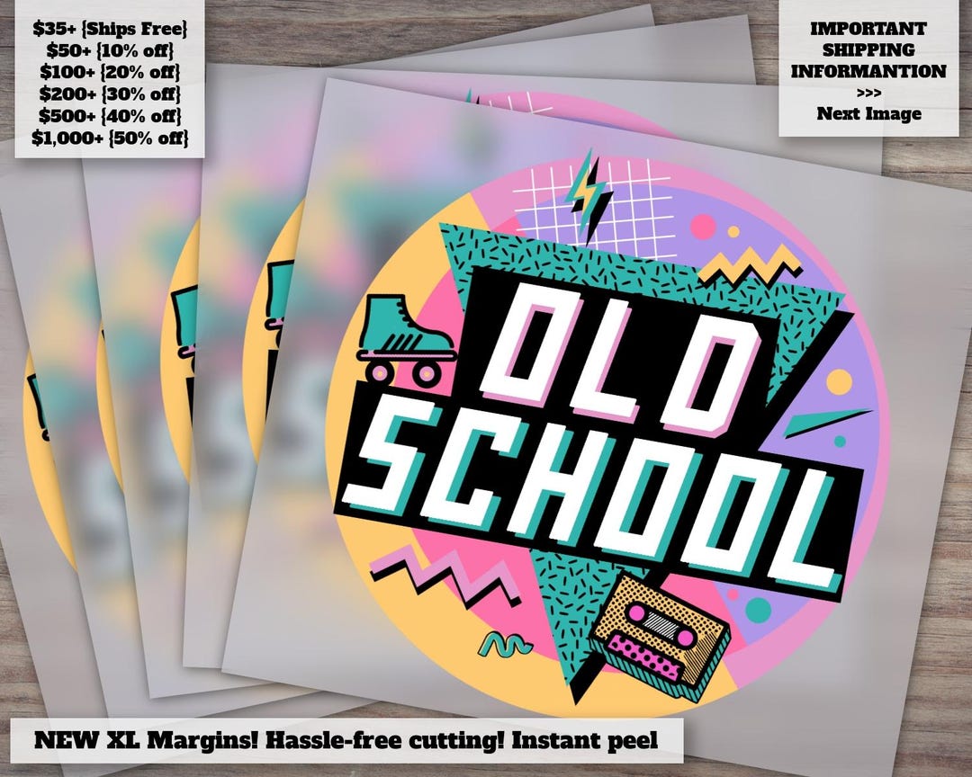 Retro Old School Design for Heat Transfer and DTF, Ready to Press ...