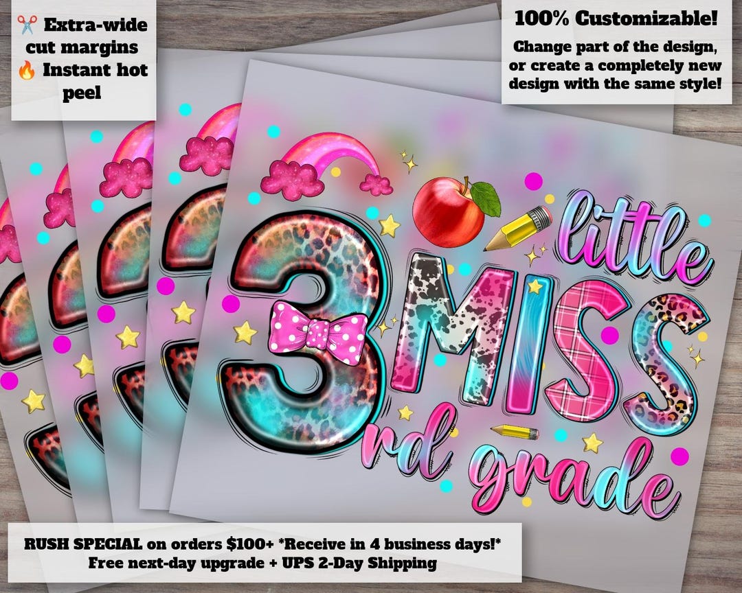 Third Grade Sublimation Design | Little Miss 3rd Grade | Graduation and ...