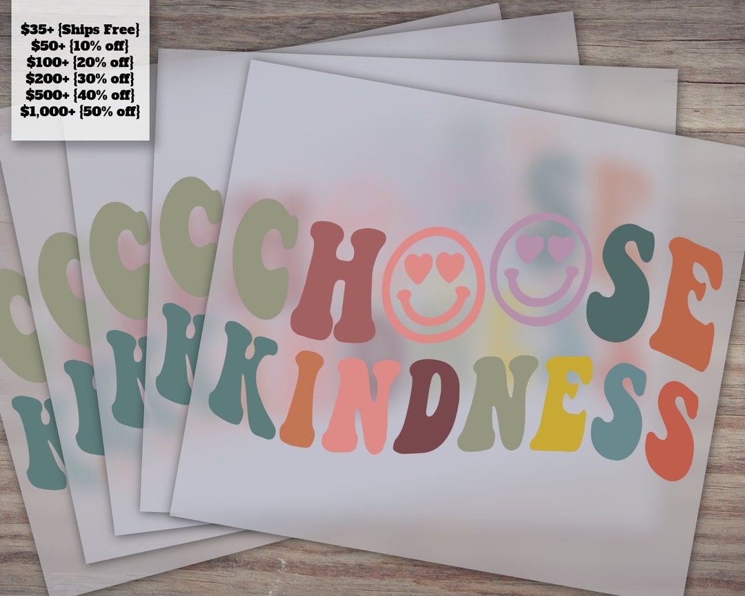 Kindness Graphic Design for Shirts Heat Transfer, DTF Ready-to-press ...