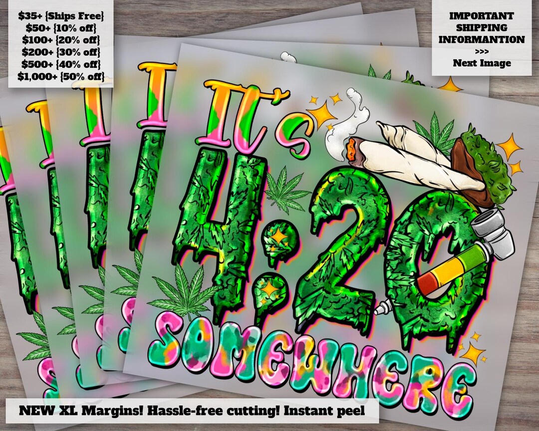 420 Weed Leaf Design, Cannabis Heat Transfer, Ready to Press Smoking ...