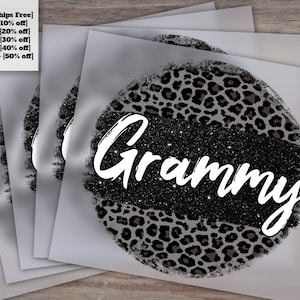 Black Leopard Grammy: Ready-to-press Heat Transfer Design for ...