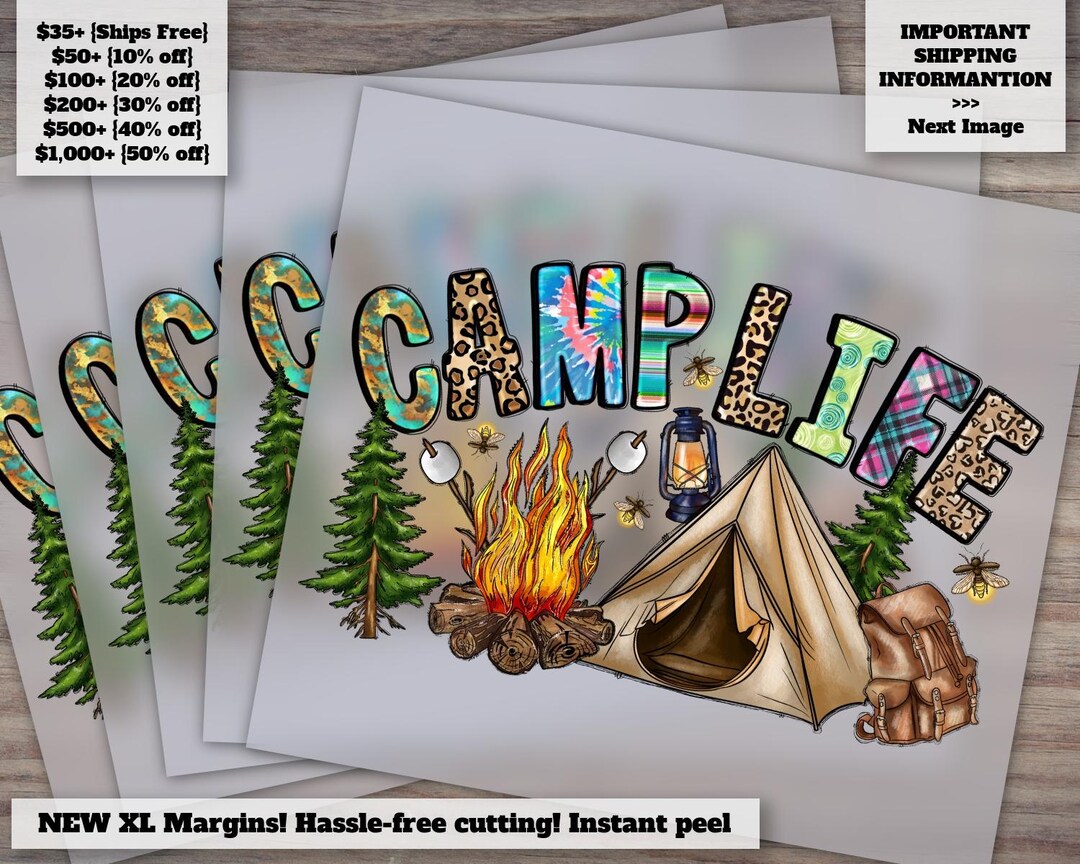 Camping Season Design | Camp Life and Campfire Art | Ready to Press ...