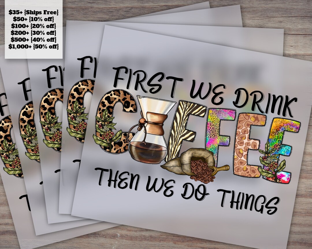 Ready to Press Custom Dtf Print, Western Design, Sublimation, Coffee ...