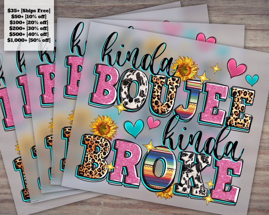 Western Boujee Heat Transfer Design Ready to Press, DTF, Fashion ...