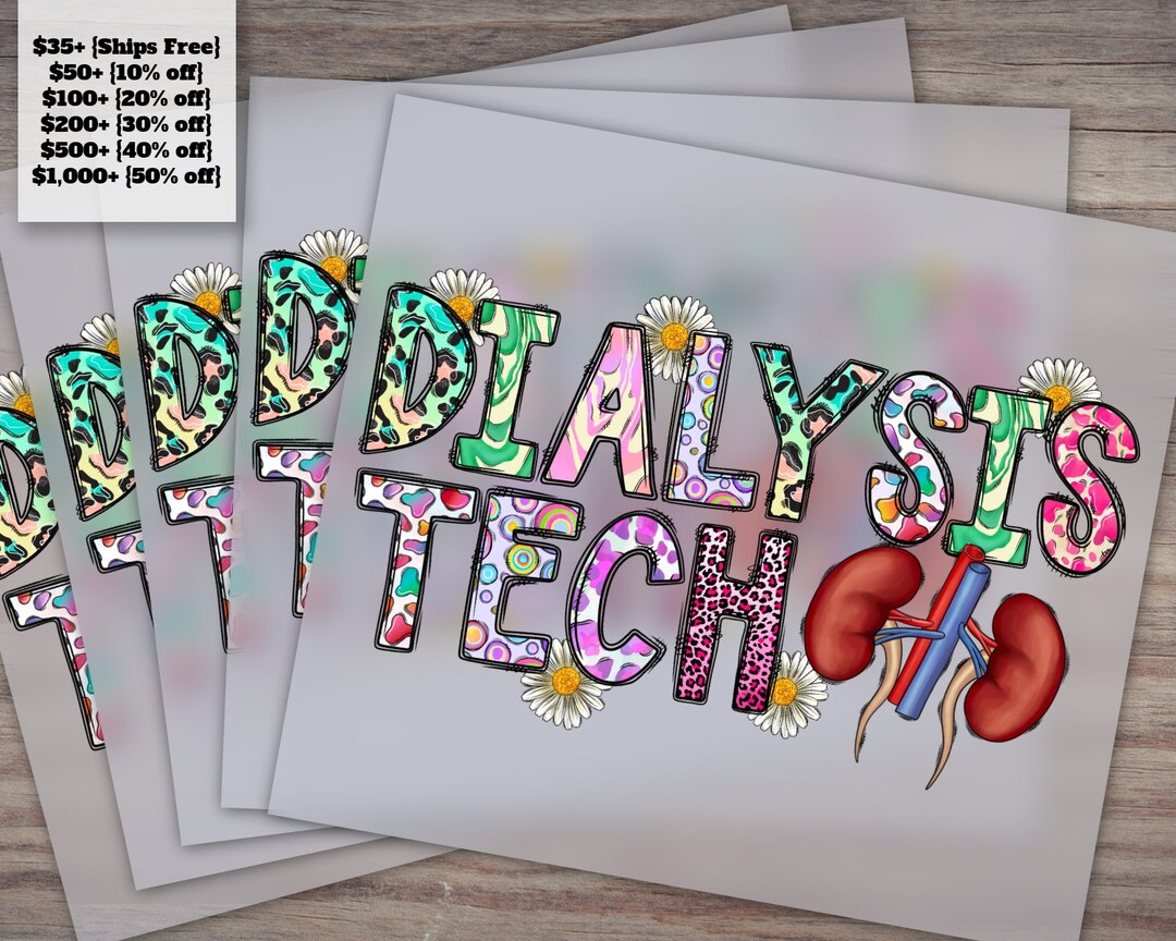 Dialysis Technician Design for Cricut, Nursing Heat Transfer Graphic ...