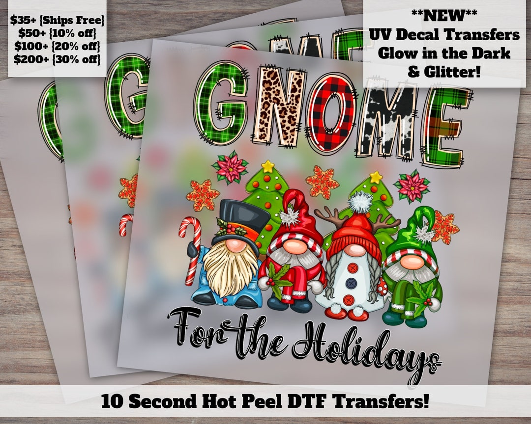 Christmas Dtf Transfers Ready for Press, Gnome Gifts, Gnome Design ...