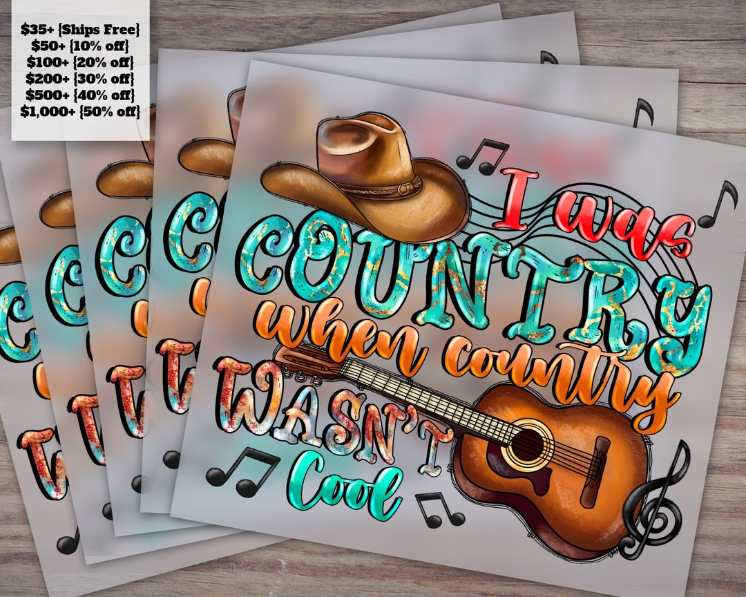 Country Style Sublimation Design, Western Heat Transfer Art, Ready to ...