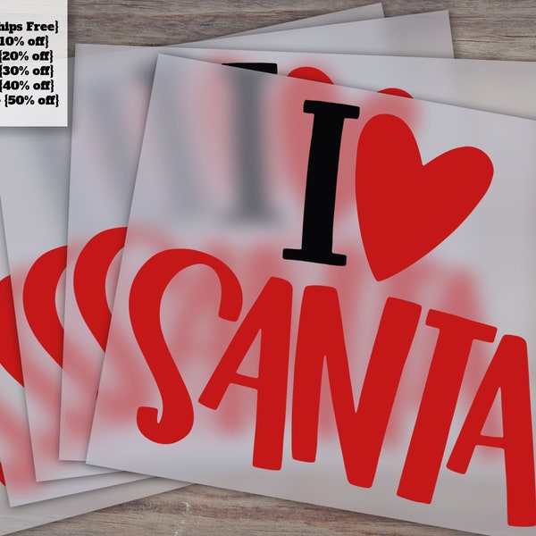 Santa Iron On - Etsy