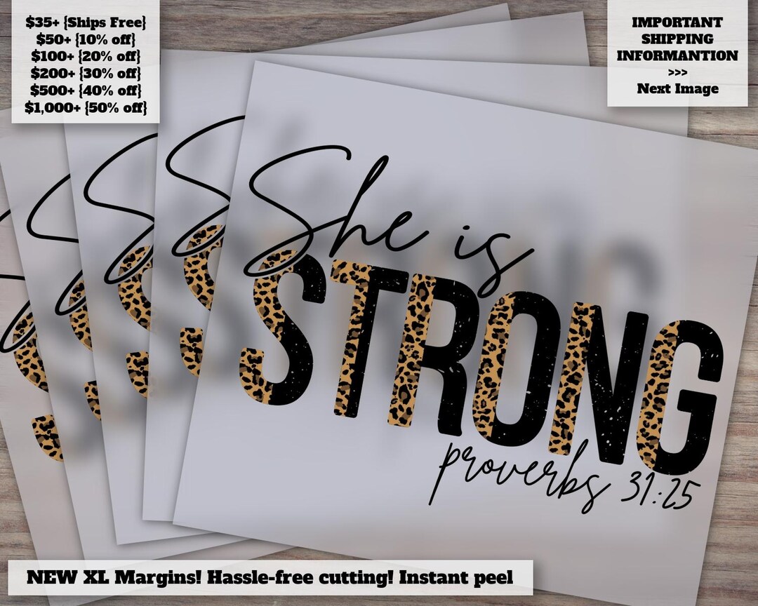 Proverbs 31:25 Christian Heat Transfer Design - She is Strong Faith ...