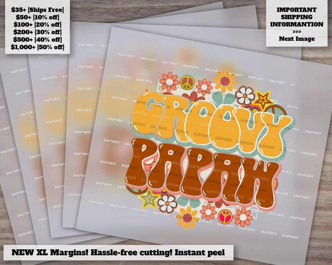 Retro 70s Papaw Design, Ready to Press, Heat Transfer, DTF, Groovy ...