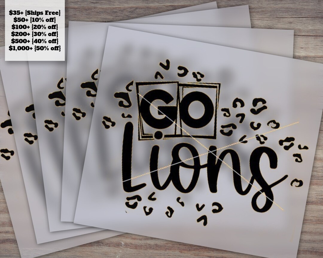 Lions School Spirit Cut Files, Ready to Press, Heat Transfer, DTF ...