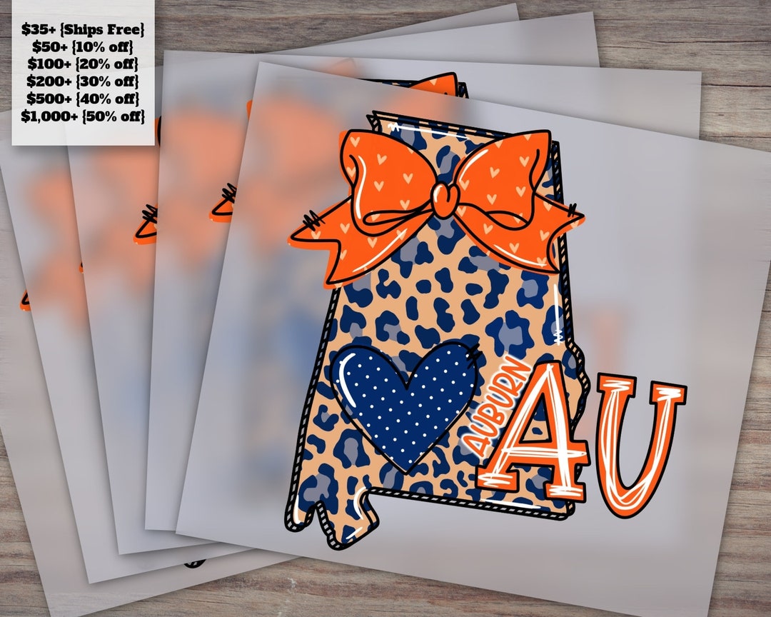 Alabama Auburn Doodle Art Sublimation and Heat Transfer Ready State ...