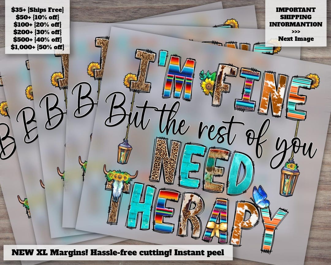 Sassy Sarcastic Quote Therapy Humor Design, Heat Transfer Ready, DTF ...