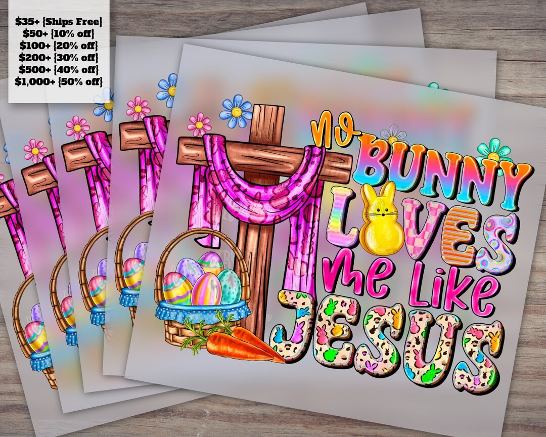 Jesus Easter Bunny Design for Kids, Christian Easter Theme, Cute Heat ...