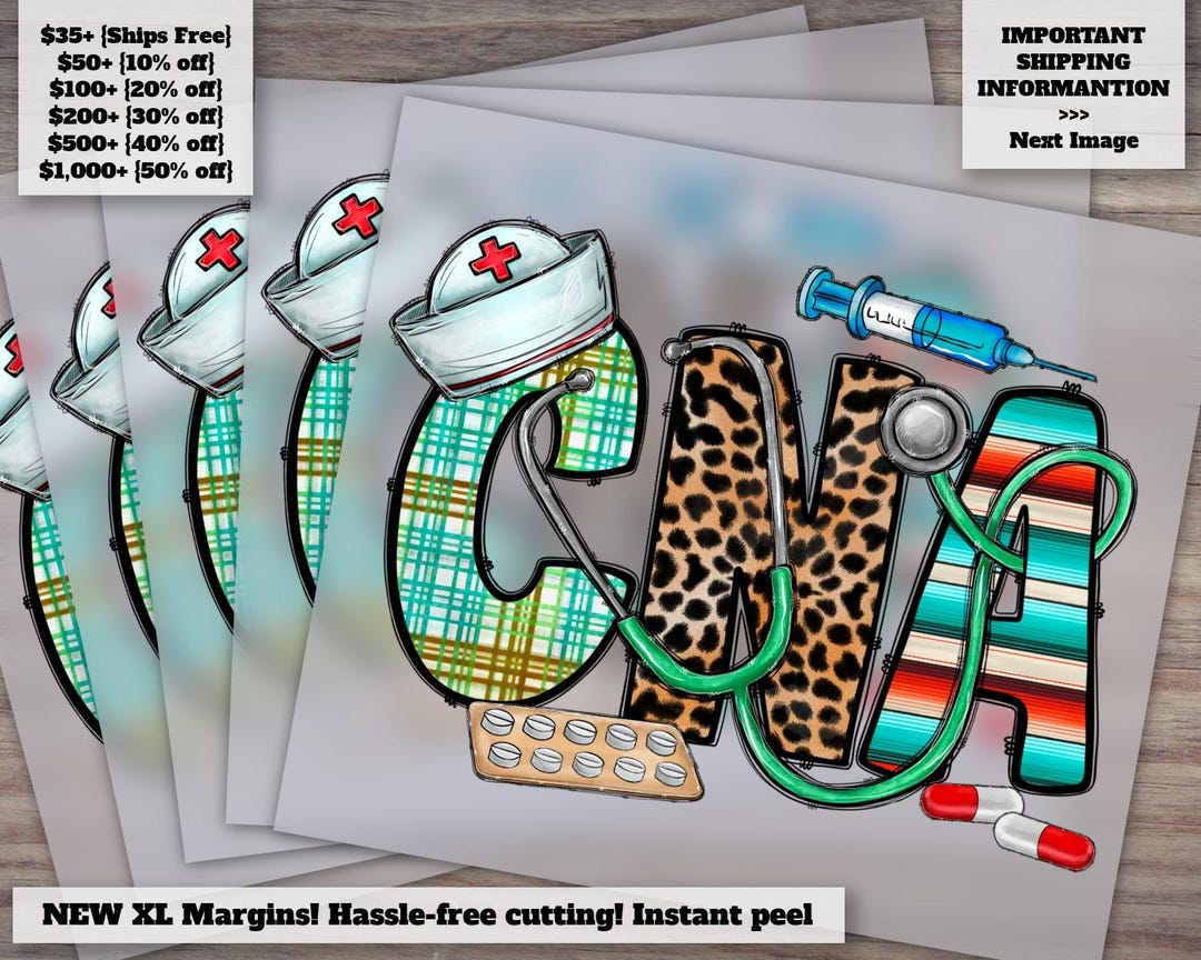 CNA Life Nursing Design With Sunflower, Stethoscope and Needle, Western ...