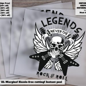Vintage Rock Legends Shirt Design, Music Sublimation, Heat Transfer DTF ...