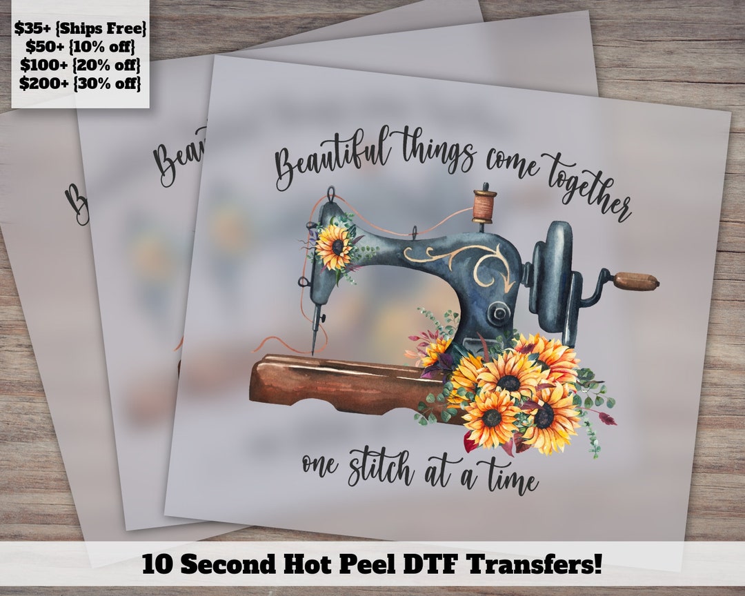 Beautiful Sunflower Sewing Machine DTF Prints for Shirts: - Etsy
