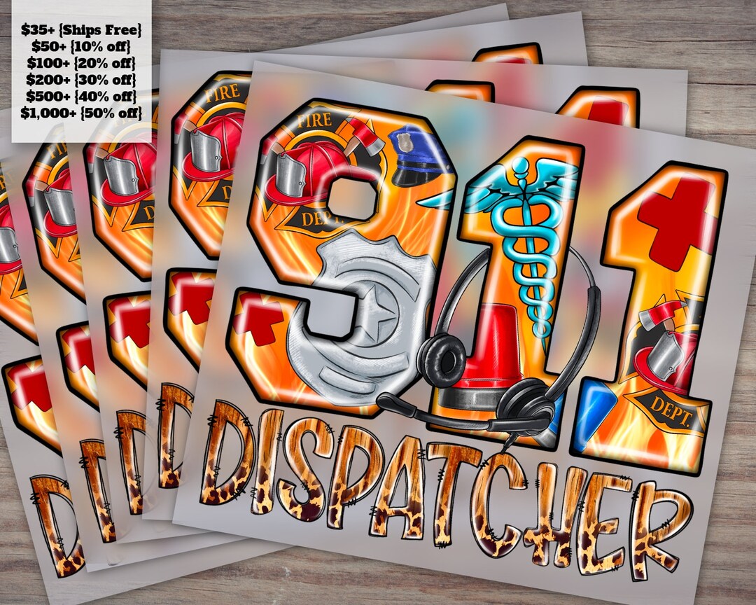 911 Dispatcher Art, Heat Transfer Ready, DTF Design, Emergency Operator ...