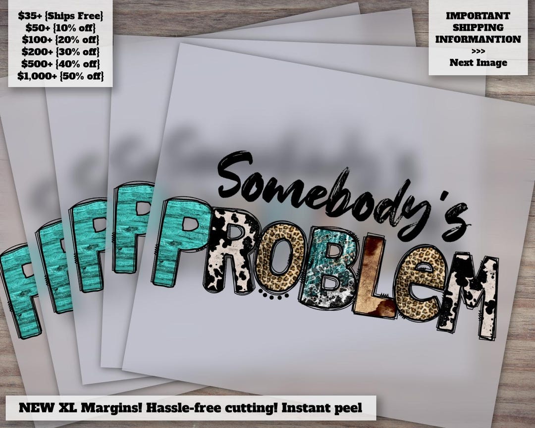 Country Music Rodeo Cowboy Heat Transfer - Somebody's Problem Cowhide ...