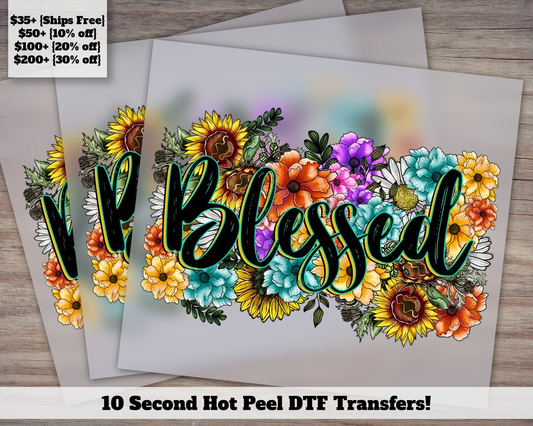 Blessed Dtf Sunflower Dtf Flower Dtf Western Flower Print - Etsy