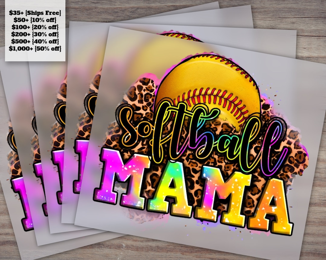 Hand-drawn Softball Mama Design, Ready-to-press Sports Art Clip, Heat ...
