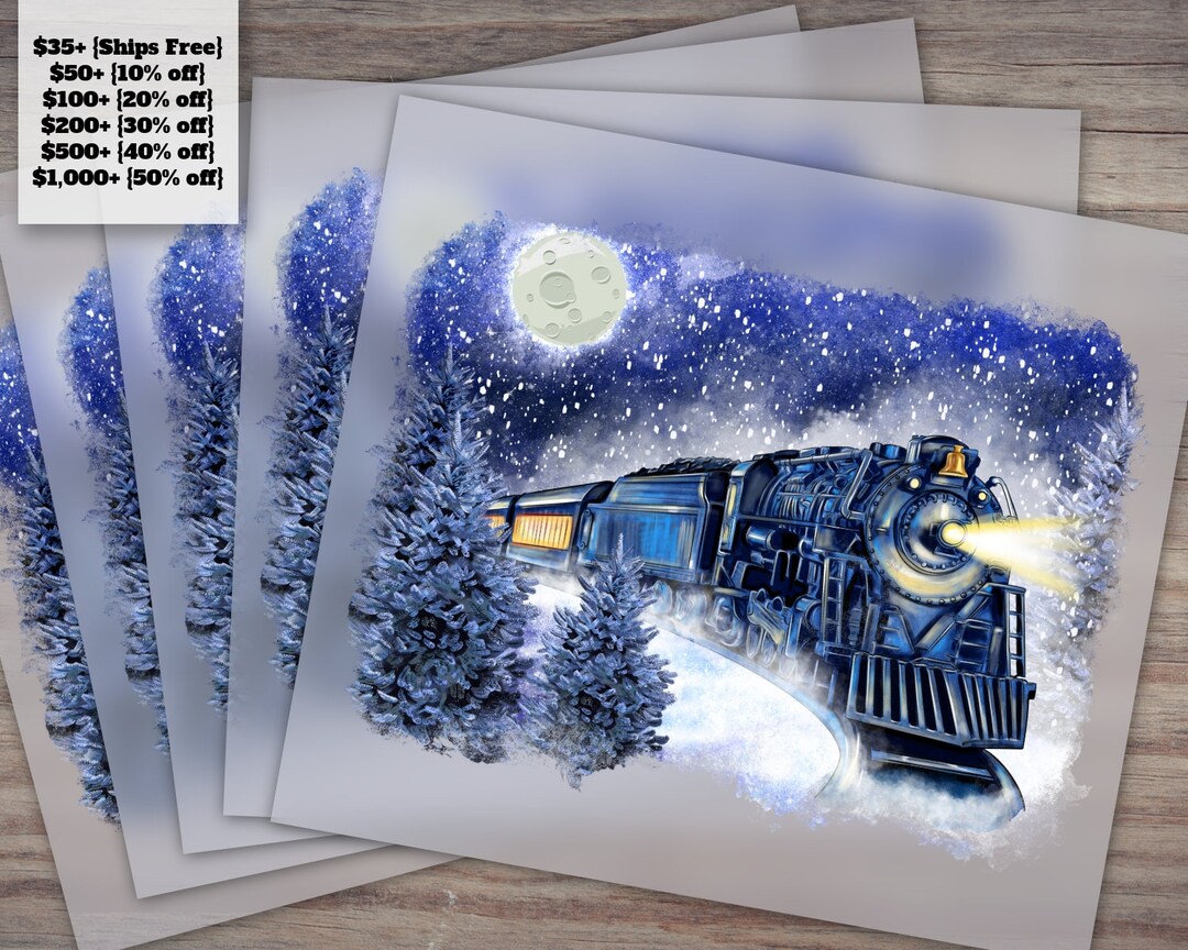 Polar Express Christmas Design, Merry Christmas and Happy New Year ...
