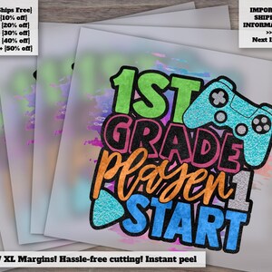 1st Grade Player 1 Start Design | Back to School Heat Transfer | Ready ...