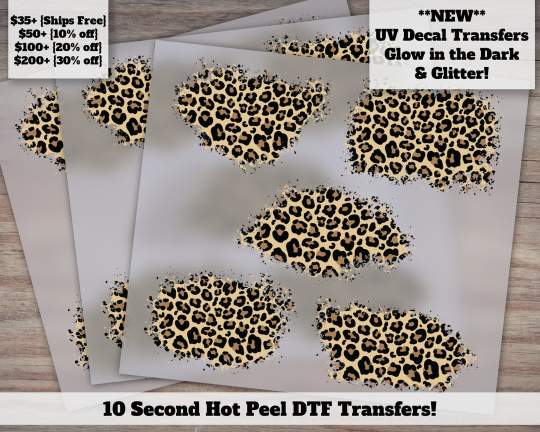 Distressed Leopard Print Patches Dtf Leopard Patch - Etsy