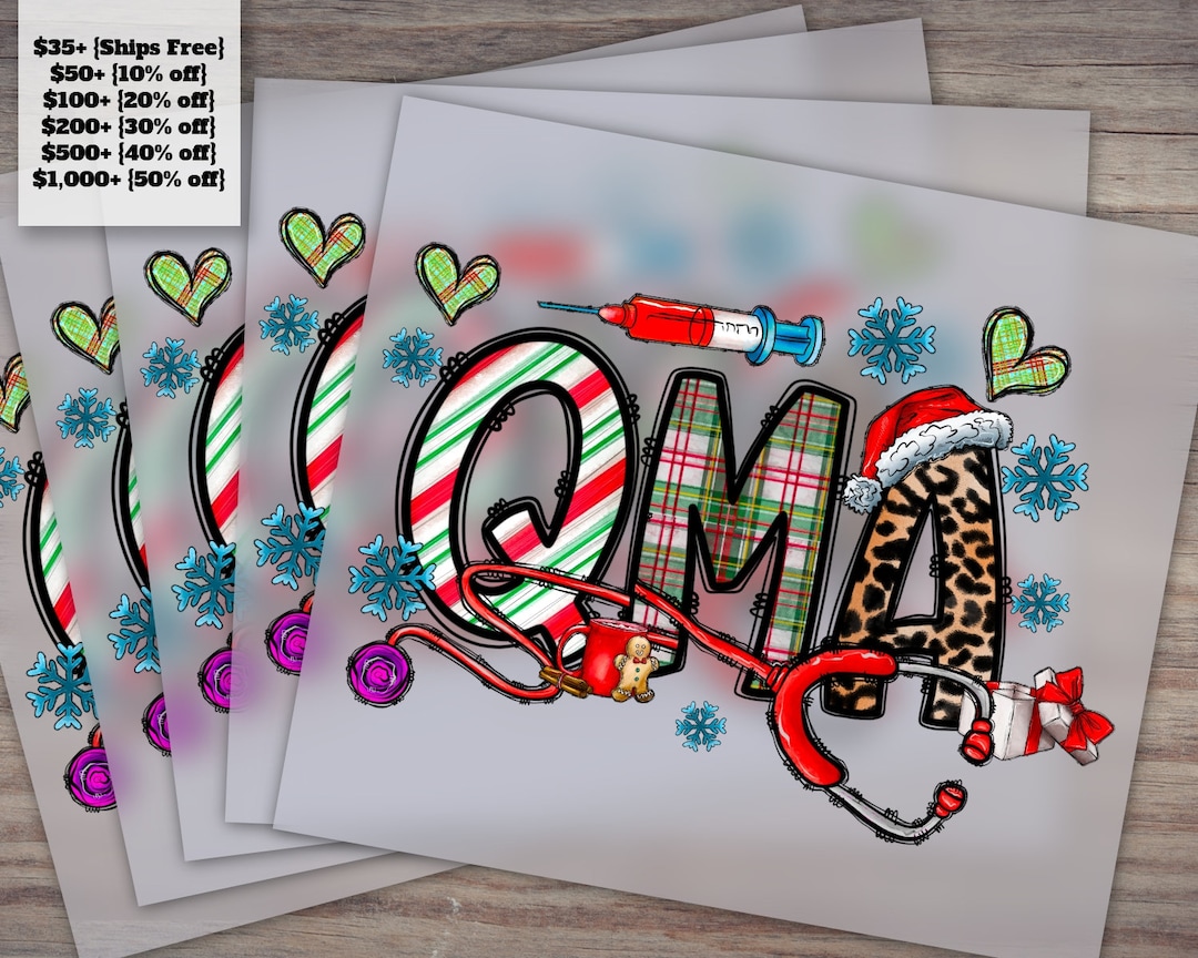 Merry Christmas QMA Nurse Design, Ready to Press Qualified Med Aide ...