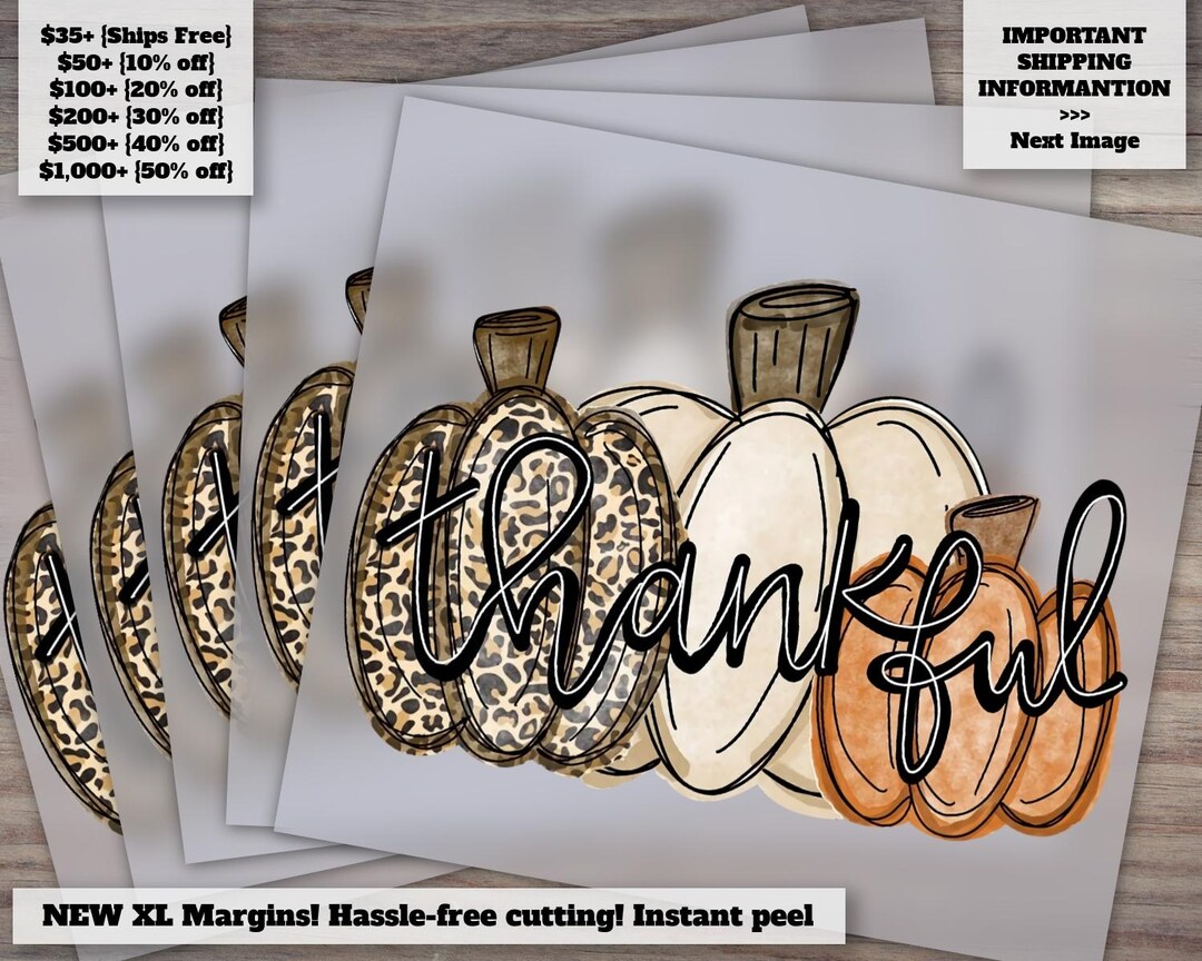 Thankful Pumpkins DTF Transfers – Ready to Press Hot Peel Fall Trend ...