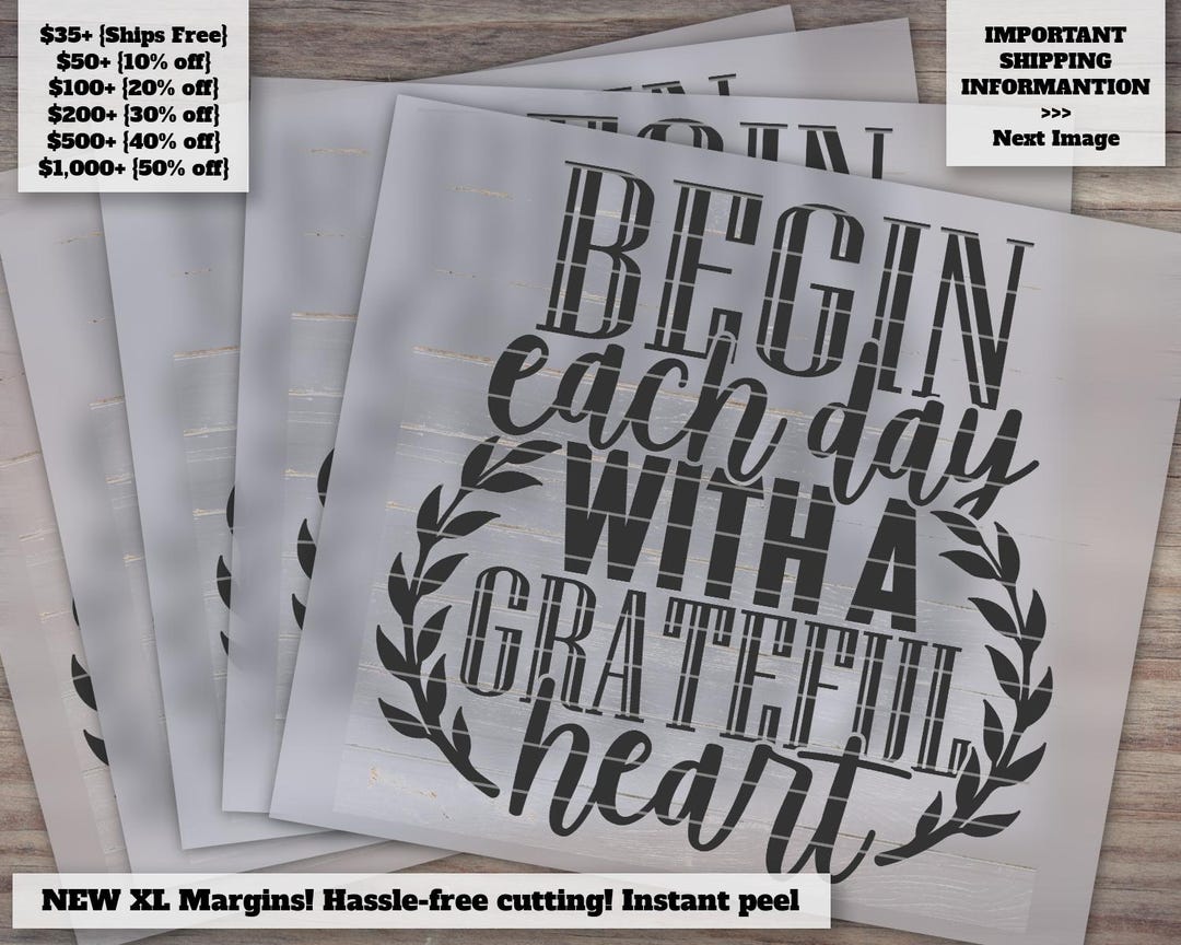 Grateful Heart Quote Design for Heat Transfer and DTF | Commercial Use ...