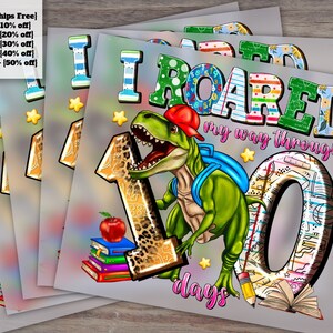 Celebrate 100 Days With Roaring Dinosaur 100th Day of School Design ...