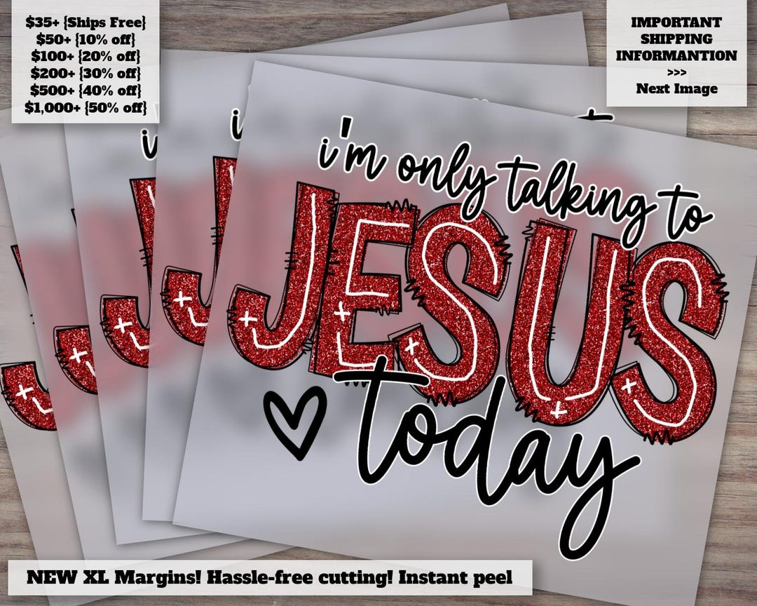 Jesus Today Faith Design | Religious Heat Press Ready | DTF | Pray ...